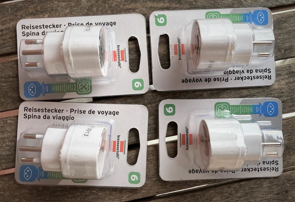 4x Reiseadapter Europa > Schweiz 220V Strom Adapter NEU | Kaufen auf ...
