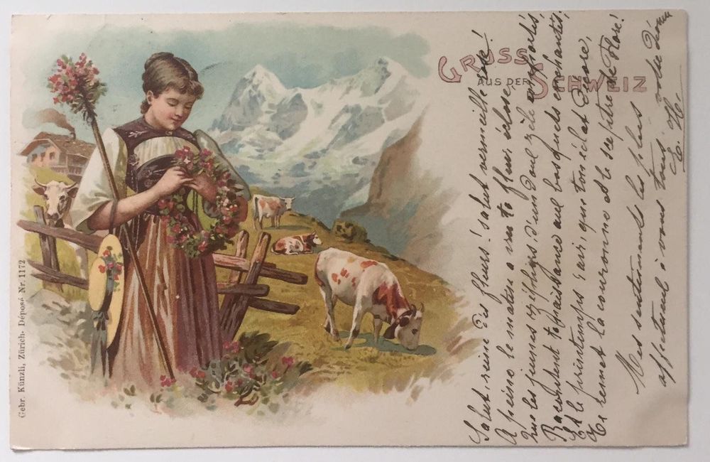 AK Schweiz, Berner Oberland, Tracht 1899 (Gebraucht) in Feldkirch für CHF 1 – mit Lieferung auf ...