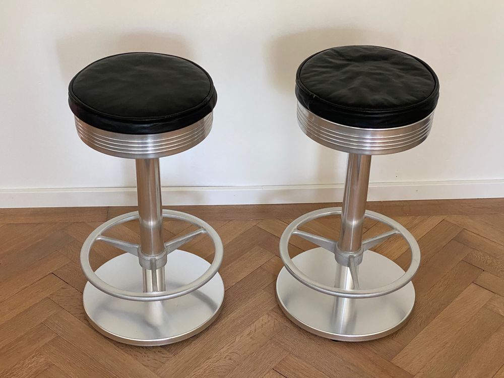 2 Vintage-Barhocker im Diner-Style | Kaufen auf Ricardo