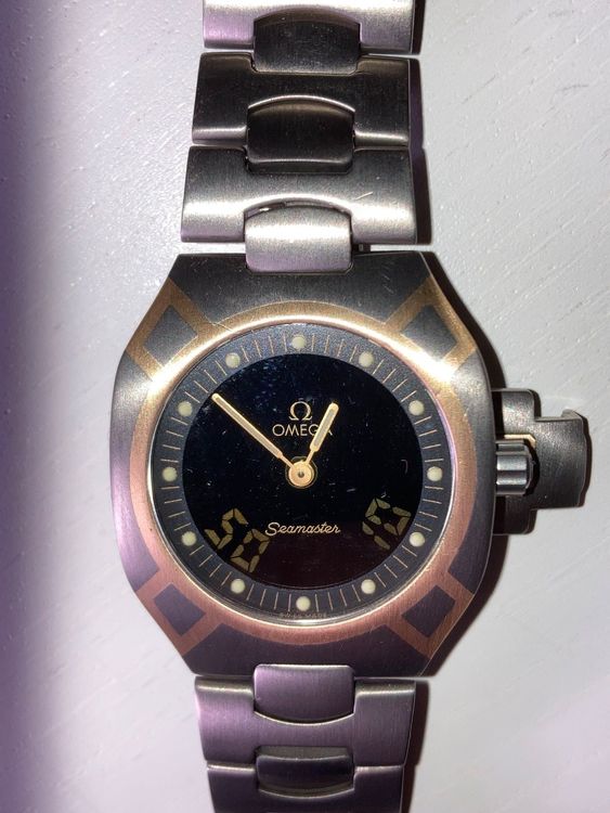 Omega Seamaster Multifunktion Titan/Gold Titanband Kal:1665 (Gebraucht ...