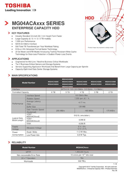 Toshiba MG04ACA 2 TB HDD (MG04ACA200E) | Kaufen auf Ricardo