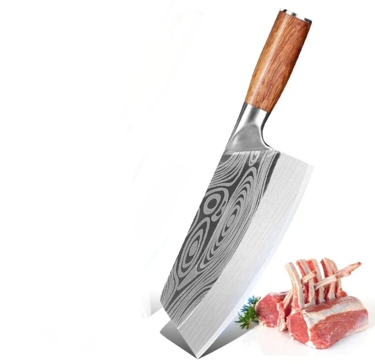 Hackmesser Küchenmesser Holzgriff Edelstahl (Neu und originalverpackt ...