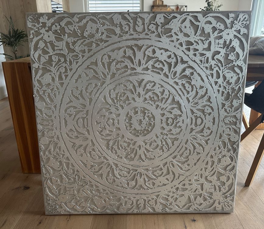 Silber Wandbild Deko Ornament Orientalisch Vintage Look | Kaufen auf ...