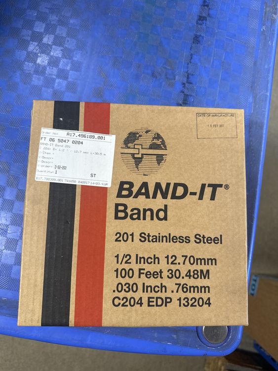 BAND-IT Band 201 Edelstahl 1/2 Zoll (Neu und originalverpackt) in ...