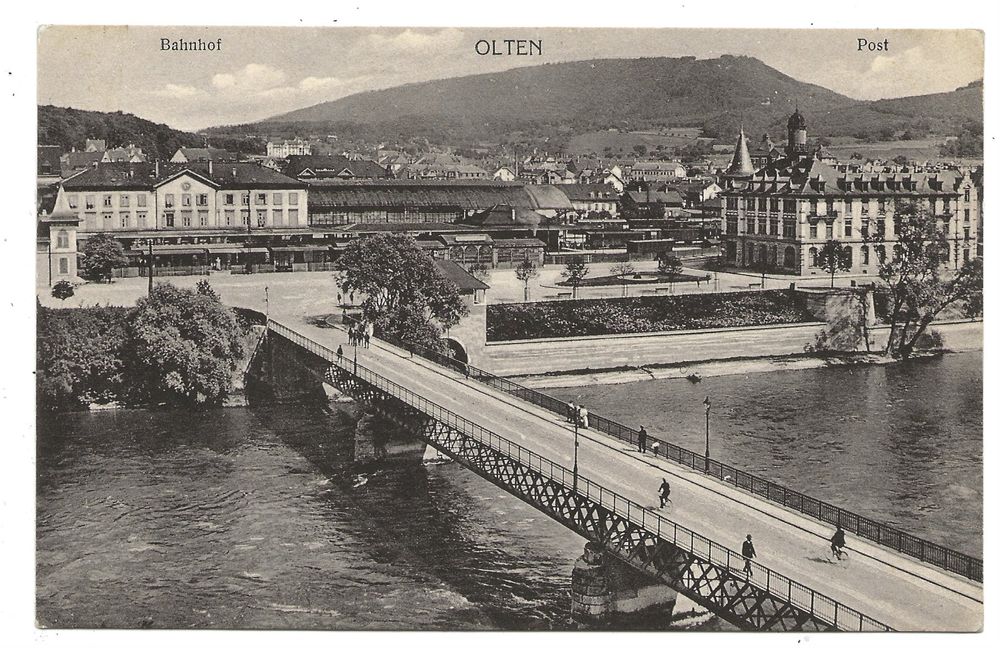 Olten (SO) Bahnhof - Post - Brücke über Aare - um 1910 | Kaufen auf Ricardo