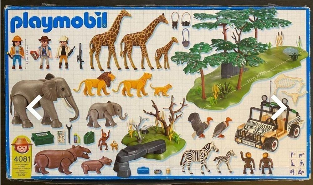 Playmobil 4081 Mega Safari Set- 18 Tiere - Jeep- Vollständig | Kaufen ...