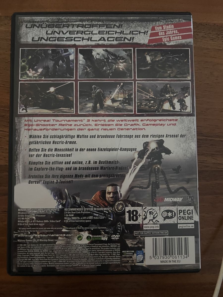 Unreal Tournament PC DVD - Ein Muss für jeden Gamer! (Gebraucht) in ...