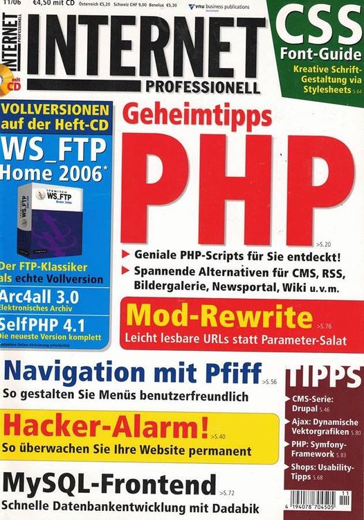 PHP Geheimtipps – CSS Font-Guide – Internet Professionell | Kaufen auf Ricardo