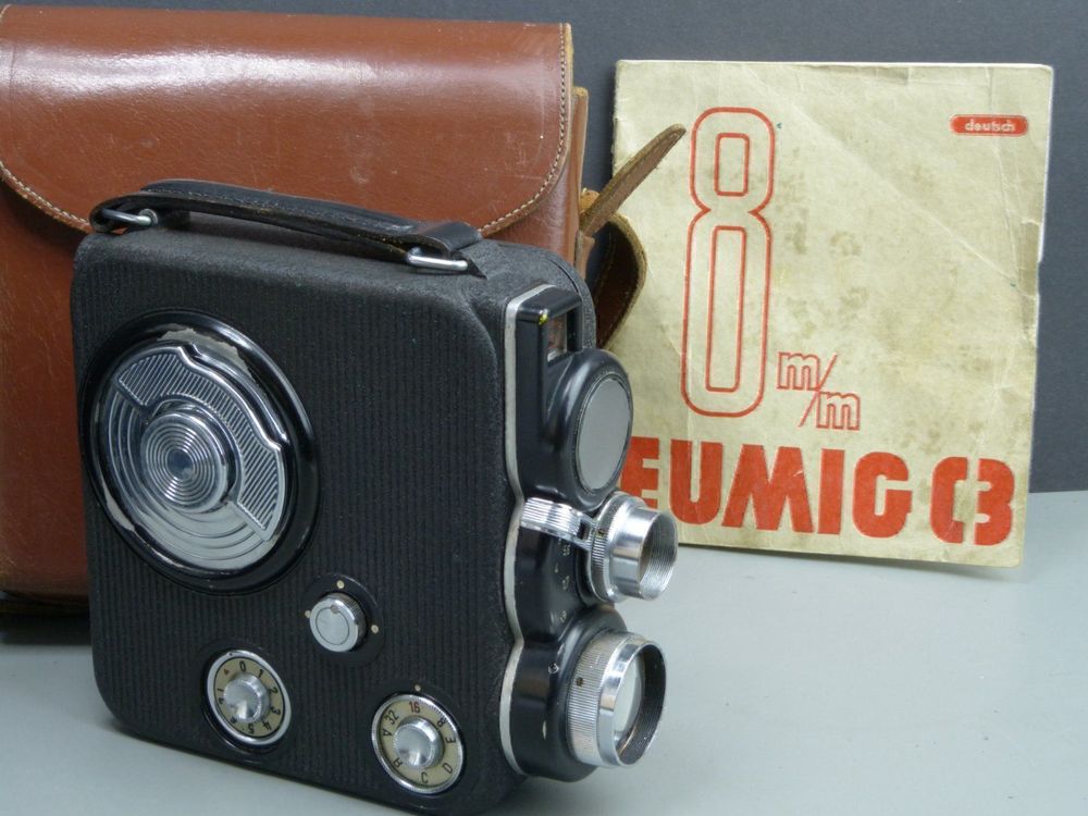 Eumig C3 Antike 8mm Kino-Filmkamera mit Film! + Leder-Etui (Gebraucht) in Rheineck für CHF 80 ...
