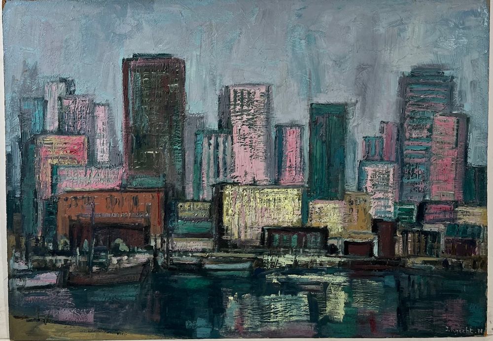 Josef Knecht (1913-?) Stadt Szene Gemälde (Gebraucht) in Root für CHF ...