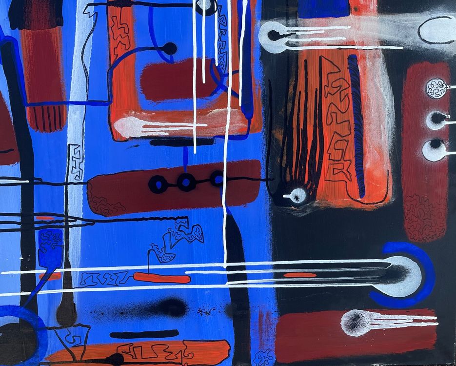 Europäische Schule grosses Abstrakte Gemälde (Gebraucht) in Root für CHF 10 – mit Lieferung auf ...