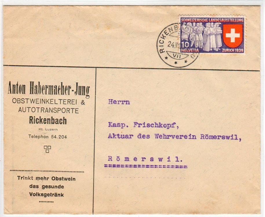 Anton Habermacher-Jung Autotransporte Rickenbach LU 1939 (Gebraucht) in ...