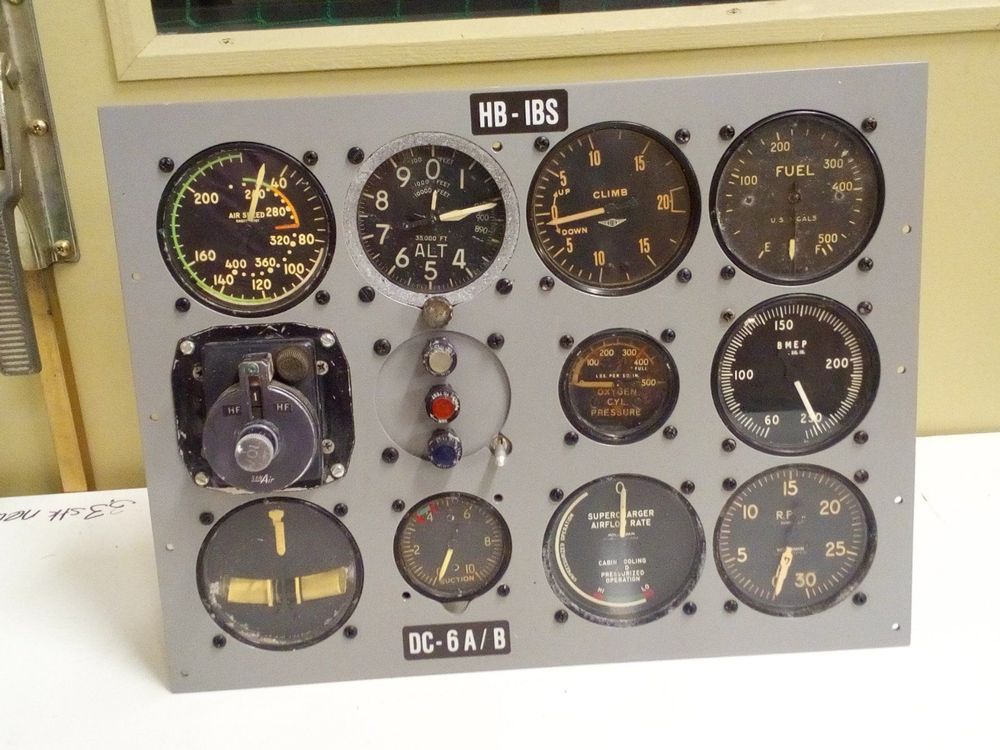 Instrumentenbrett Flugzeug Swissair Balair Dekoration Deko (Gebraucht ...