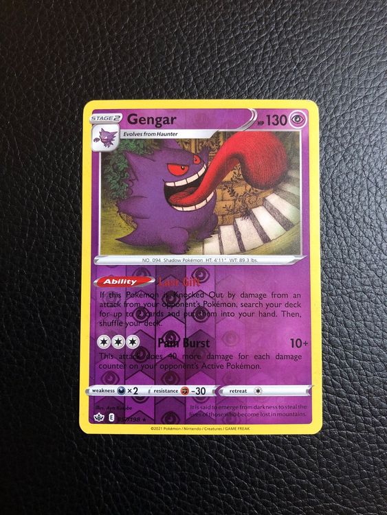 Chilling Reign Gengar rare reverse 57/198 Ab 1 (Gebraucht) in Paradiso ...