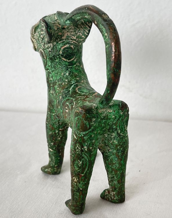 sehr feiner alter Leopard Bronze Benin Höhe 12 cm | Kaufen auf Ricardo