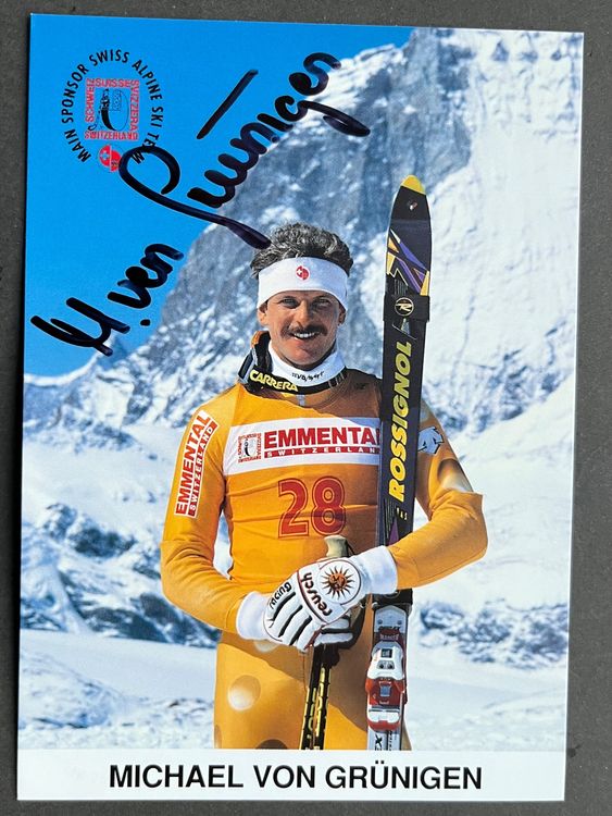 MICHAEL VON GRÜNIGEN/ Rossignol/ Skirennfahrer aus Saanen BE (Gebraucht ...
