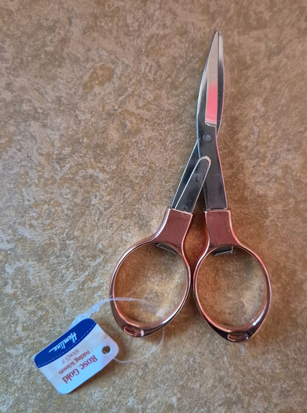 Hemline Roségoldenfarbige Mini Klappschere (Neu (gemäss Beschreibung ...