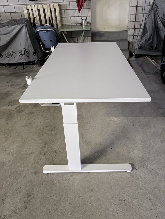 Haworth Sitz-Steh-Tisch, weiss, mit Schallschutzwand top! (Gebraucht ...