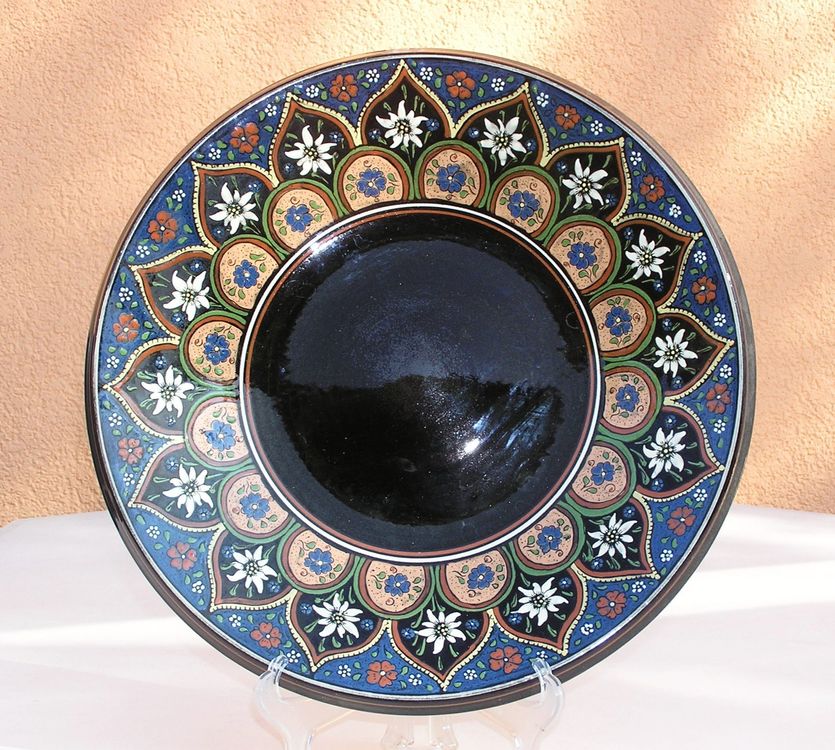 Grosser Majolika Zierteller von F. Hänni Heimberg (Gebraucht) in ...