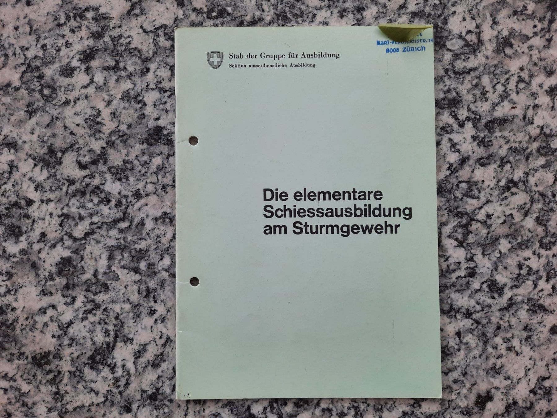 Die elementare Schiessausbildung am Sturmgewehr (Stgw 57) (Gebraucht ... Die elementare Schiessausbildung am Sturmgewehr (Stgw 57) (Gebraucht ...