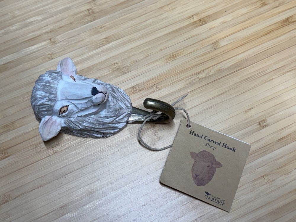 Handgeschnitzter Haken `Schaf` Wildlife Garden, Neu und OVP (Neu und ...
