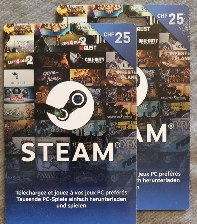 STEAM Guthabenkarte im Wert 50 CHF (Neu und originalverpackt) in Kriens für CHF 40 – mit ...