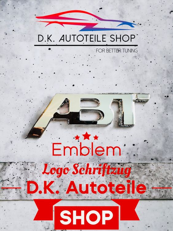 ABT Emblem Schriftzug Logo Chrom aus Metall Neu | Kaufen auf Ricardo