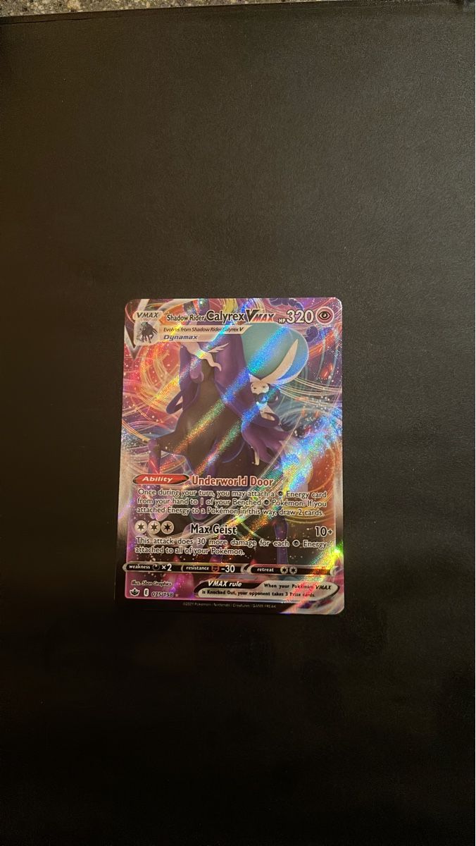 Carte Pokémon Calyrex Cavalier d'ombre VMAX - Rare! (Neuf (Voir ...