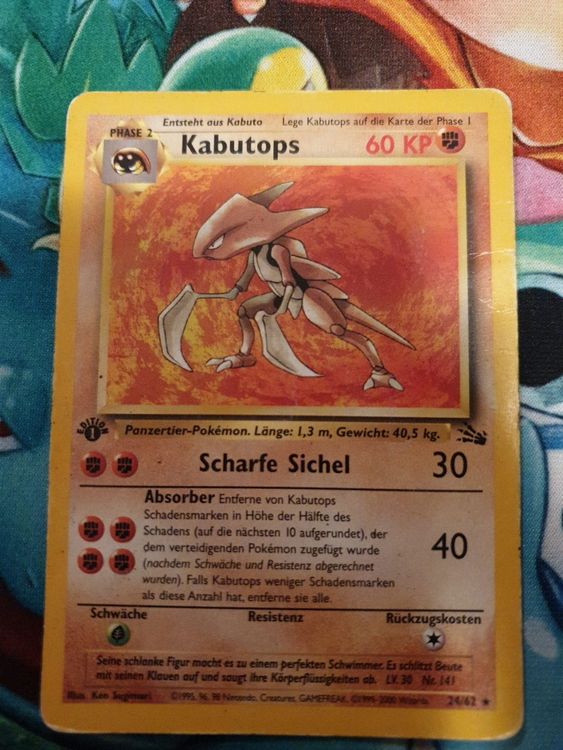 Pokemon Karte Kabutops first Edition | Kaufen auf Ricardo