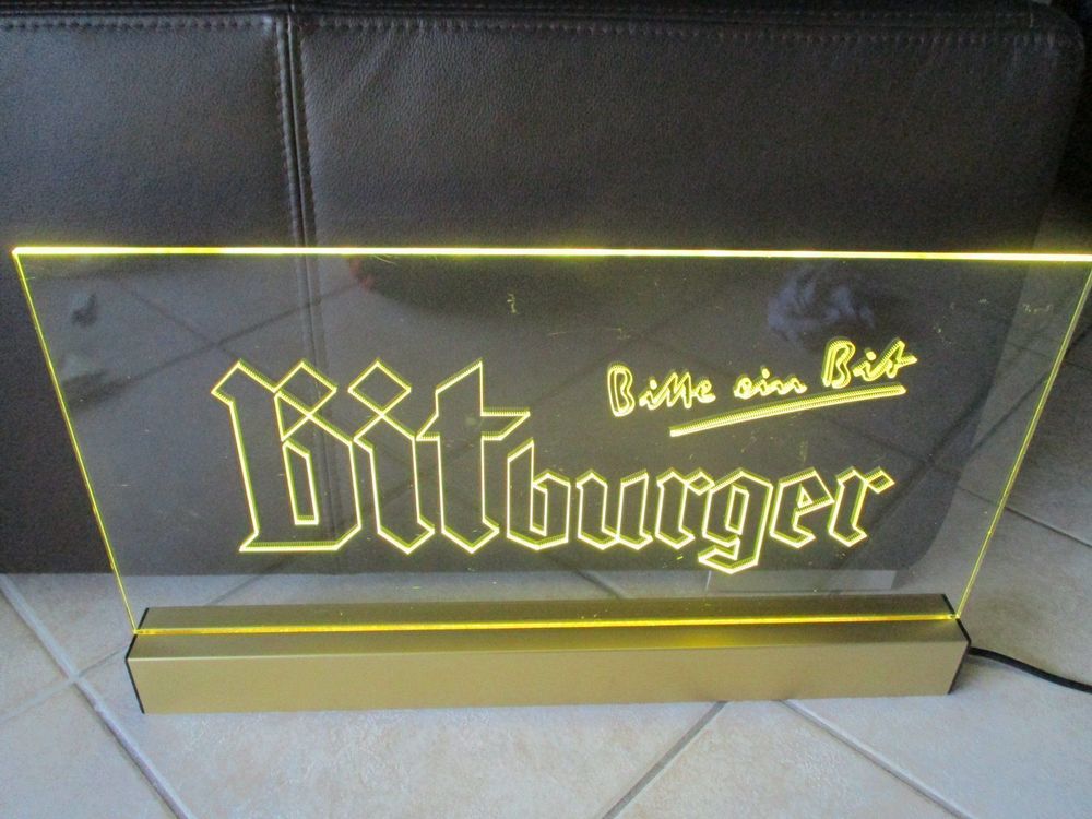Reklametafel beleuchtet Bitburger (Gebraucht) in Untersiggenthal für ...