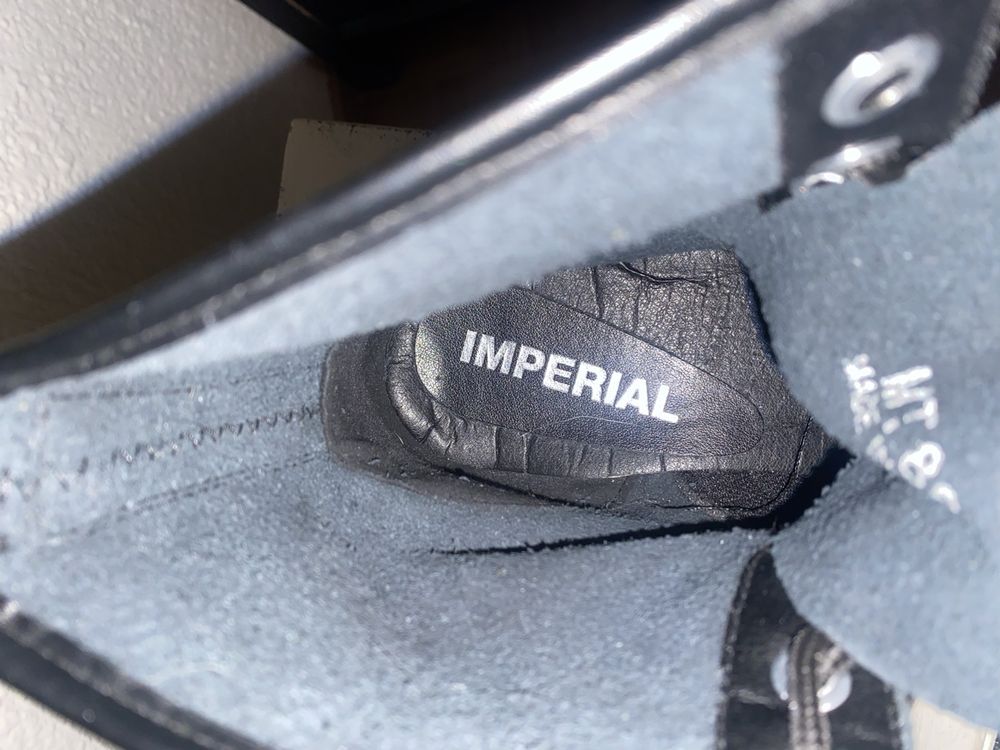 Stiefel Schnürboots Imperial schwarz veganes Leder Gr 38 NEU (Neu (gemäss Beschreibung)) in ...