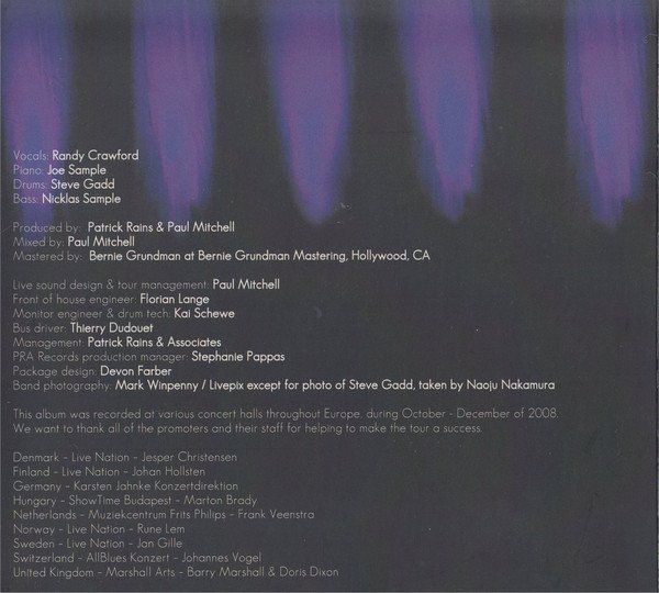 Randy Crawford & Joe Sample With Steve Gadd & Nicklas Sample (Gebraucht ...