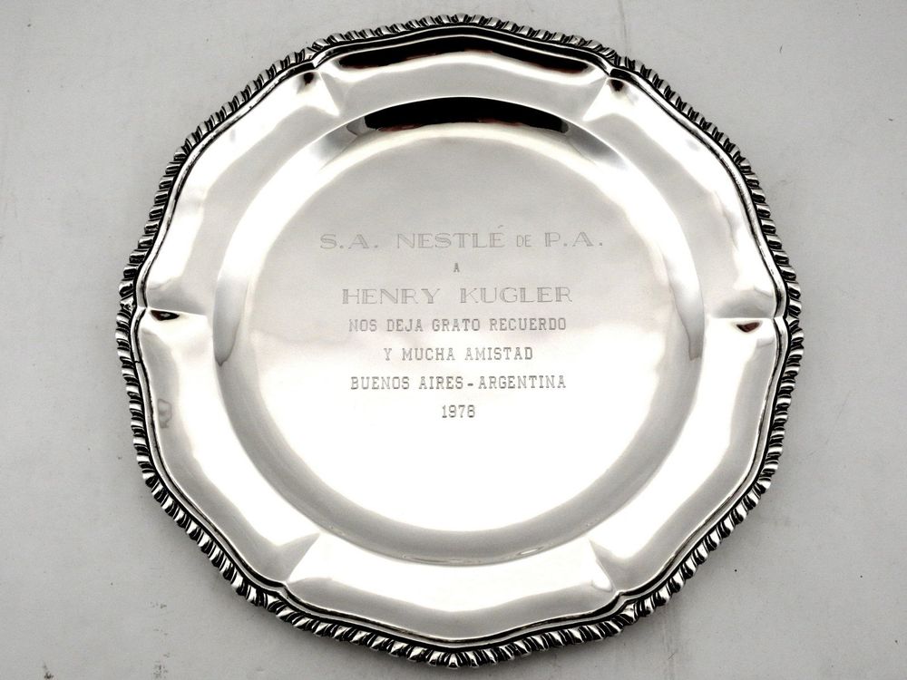 Plat argent 925 style anglais Nestlé Buenor Aires Silber (Gebraucht) in ...