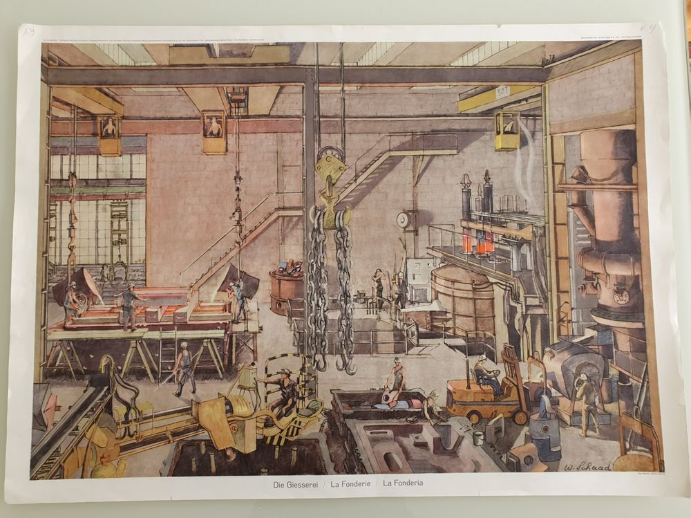 Schulwandbild Die Giesserei | Kaufen auf Ricardo Schulwandbild Die Giesserei | Kaufen auf Ricardo