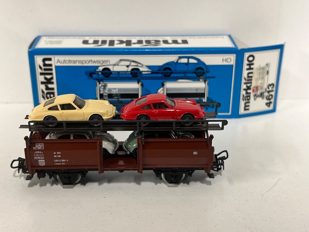 Märklin 4613 Autotransportwagen Porsche/VW H0 (Neu und originalverpackt ...