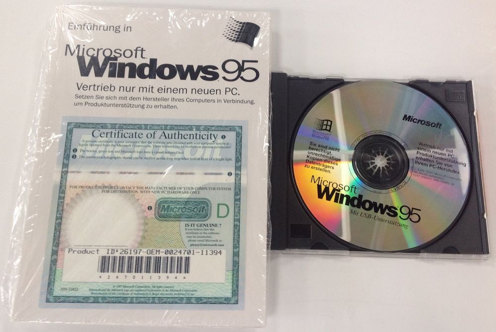 OEM Microsoft Windows 95 original CD deutsch (Gebraucht) in Reinach AG für CHF 4.5 – mit ...