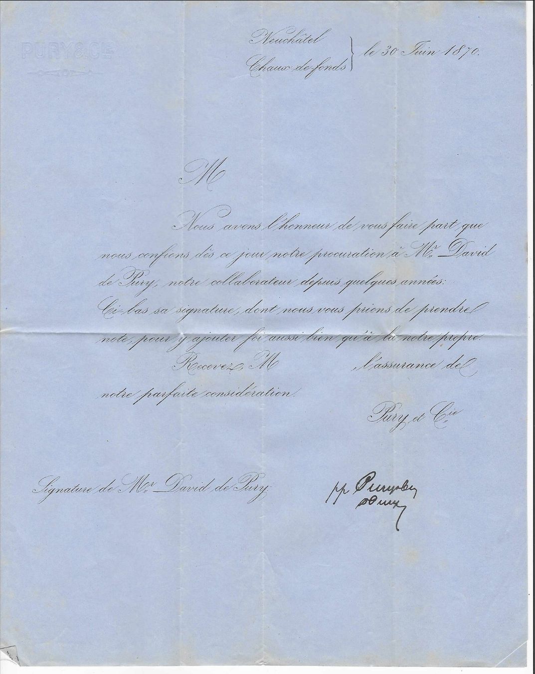 Faltbrief - Chaux de Fonds Cermondieche via Cornonreche (Gebraucht) in ...