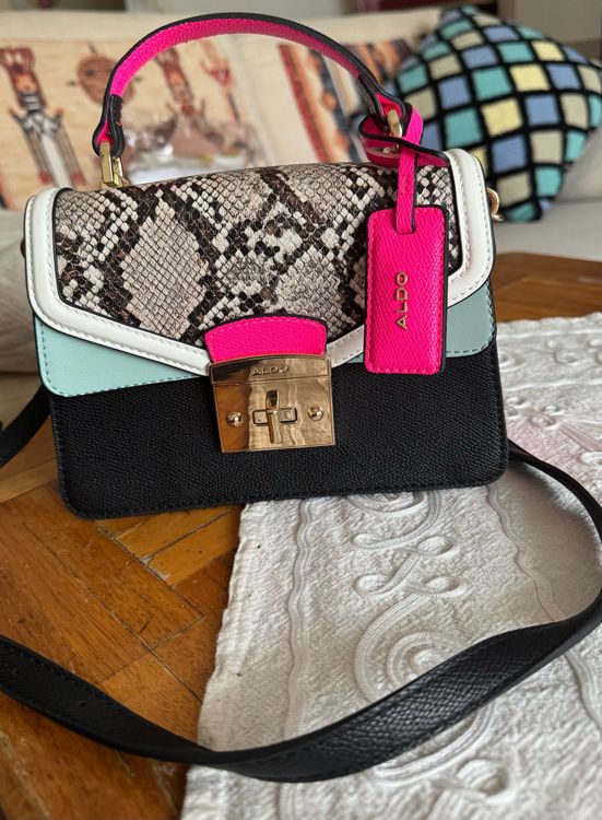 Sac à main ALDO tendance noir et serpent neuf (Neuf (Voir description ...