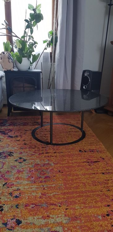 Table basse,granite, acier. 80 de diamètre. | Kaufen auf Ricardo