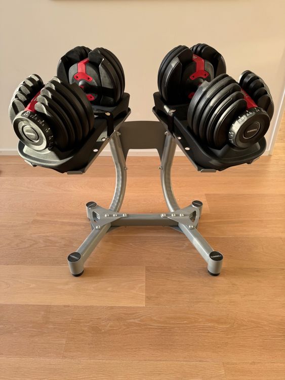 2x Fitcom Adjustable Hanteln 2.5kg bis 24kg inkl. Ständer (Gebraucht ...