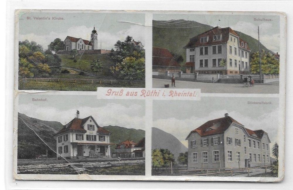 1913, Gruss aus Rüthi i. Rheintal (Gebraucht) in Balzers für CHF 12 – mit Lieferung auf Ricardo ...