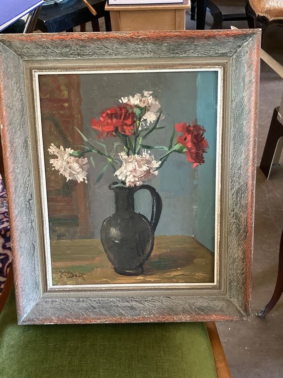 DECK Leo 1908-1997 Oelbild Nelken signiert | Kaufen auf Ricardo