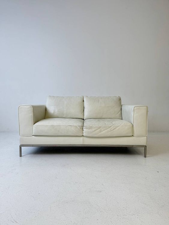 ARILD 2er Sofa in weiss Leder | Kaufen auf Ricardo