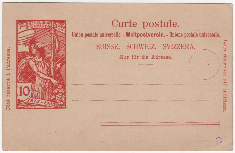 10 Rp. UPU 1900 Ganzsachen-Postkarte (Neu (gemäss Beschreibung)) in Eglisau für CHF 2.5 – mit ...