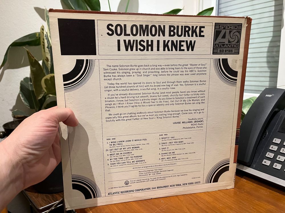 Solomon Burke - I Wish I Knew - K9 (Gebraucht) in Küsnacht ZH für CHF 16 – mit Lieferung auf ...