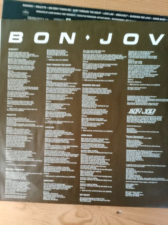 Bon Jovi - Seltene Vinyl Schallplatte - Top Zustand! (Gebraucht) in ...