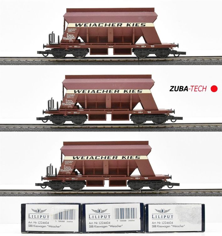 3x Liliput L224604 Kieswagen SBB H0 GS | Kaufen auf Ricardo
