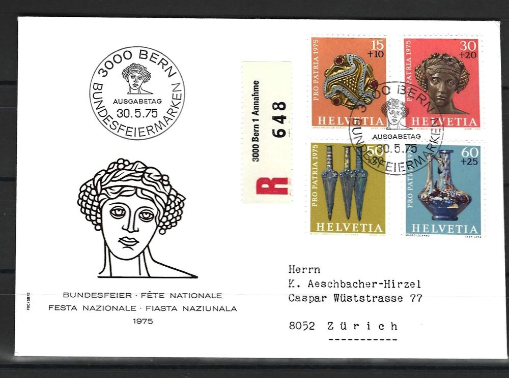 Einschreiben Pro Patria 75 (Gebraucht) in Koblenz für CHF 0.5 – mit Lieferung auf Ricardo kaufen