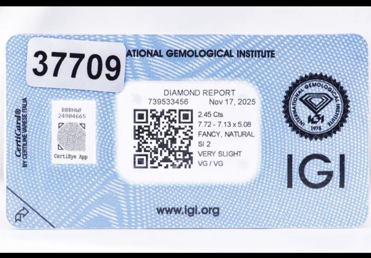 NATURAL DIAMANT Fancy Farb (Neu und originalverpackt) in Vernier für ...