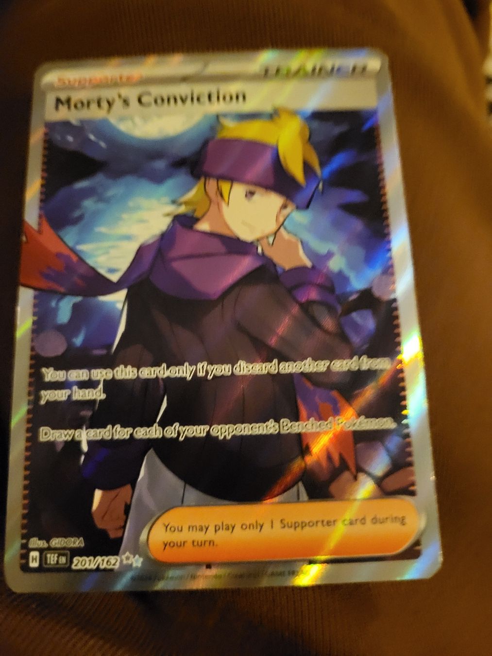 Carte Pokémon Morty's Conviction 201/162 - État neuf! (Neuf (Voir ...